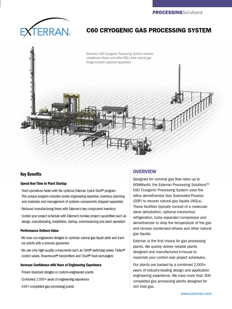 c60 Cryogenic Gas Processing System (Exterran) | PDF | Gases | Energy ...