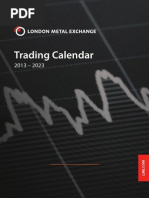 LME Holiday Schedule 2025 | PDF | Atoms | Metals