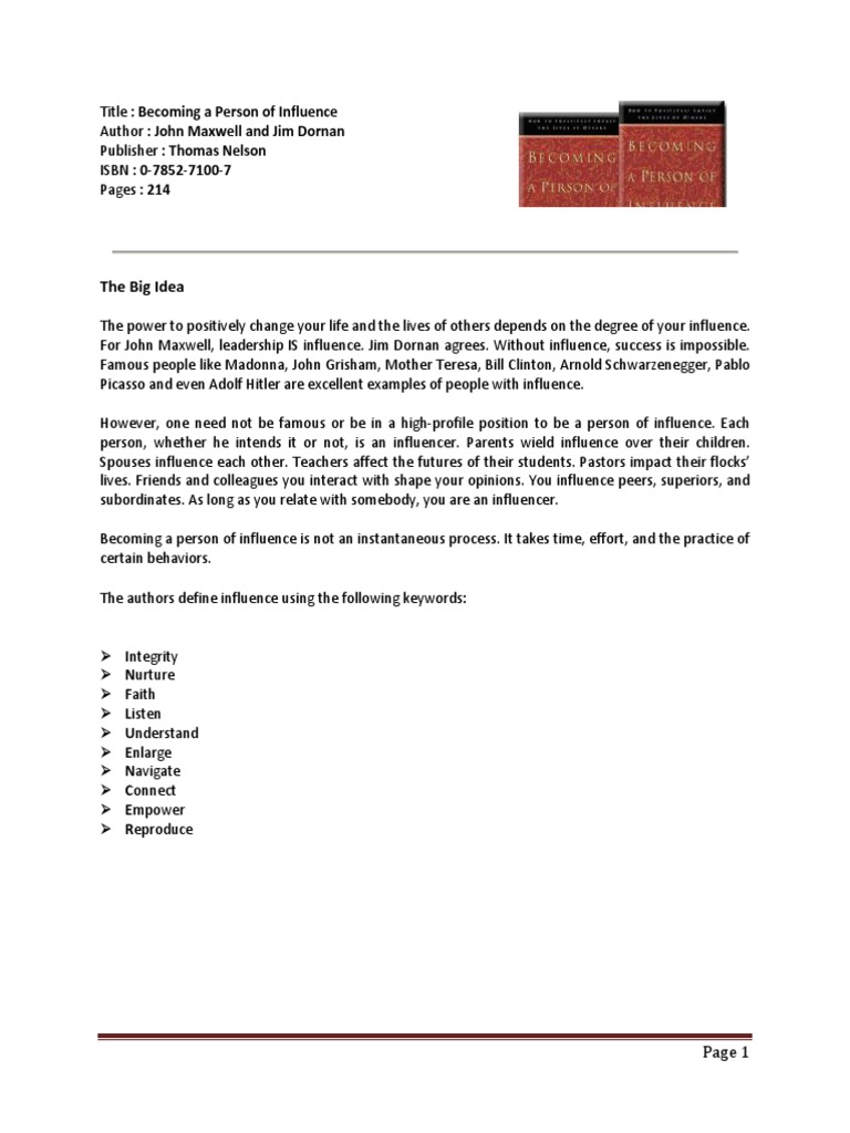 The Four Levels of Influence: A Guide to Developing Your Ability to ...