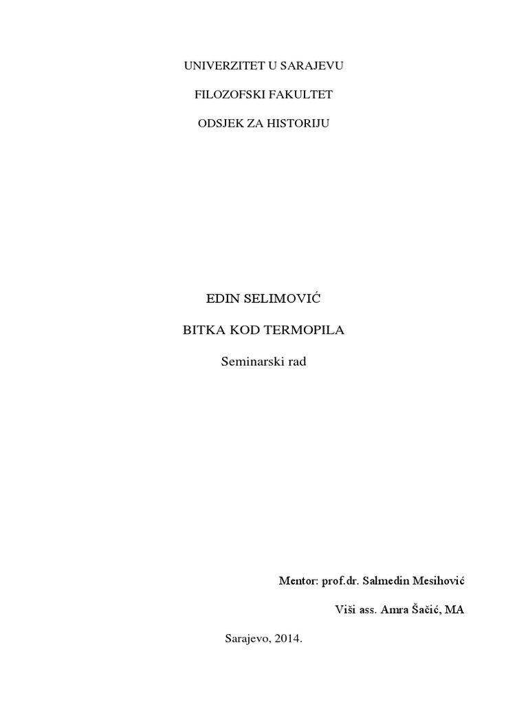 Bitka Kod Termopila | PDF