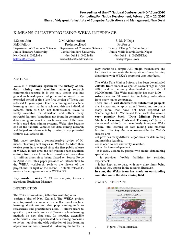 K-Means Clustering Using Weka Interface | PDF | Cluster Analysis | Areas Of Computer Science