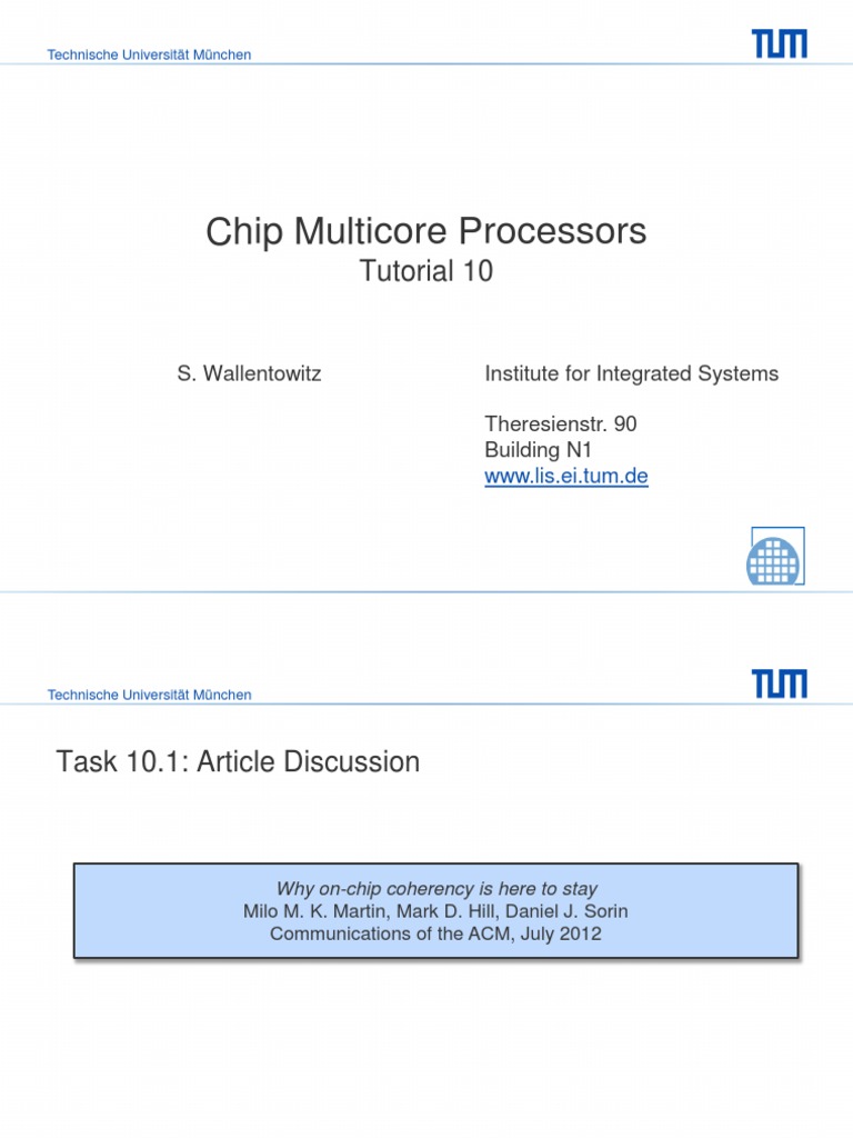 Tutorial10 Solution | PDF | Multi Core Processor | Integrated Circuit