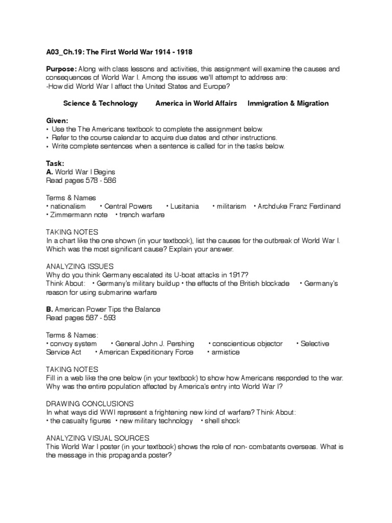 WWI: New Warfare and Its Causes | PDF | Treaty Of Versailles | World War I