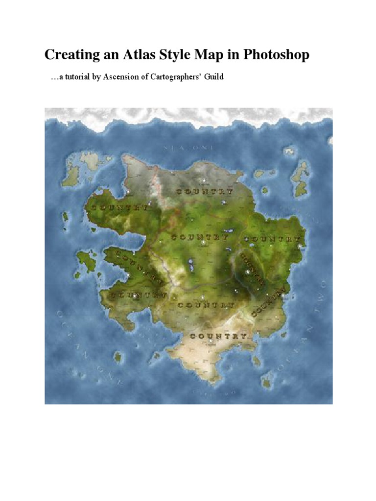 Making An Atlas Style Map in Photoshop | PDF | Adobe Photoshop ...