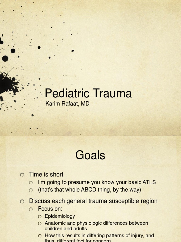Trauma - Pediatric Trauma | PDF | Major Trauma | Thorax