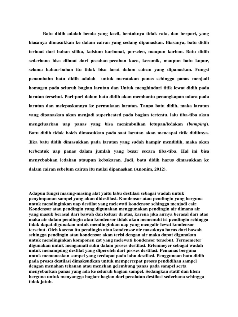 Batu Didih Adalah Benda Yang Kecil | PDF