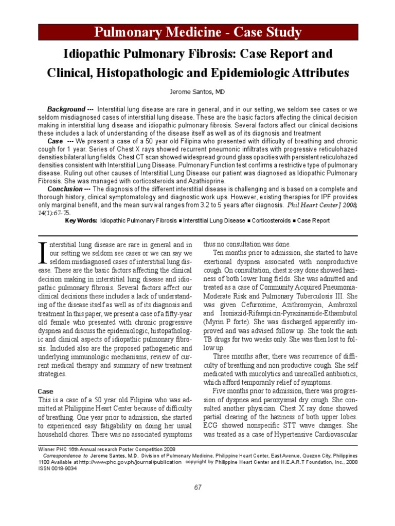 Pulmonary Medicine - Case Study | PDF | Lung Cancer | Lung