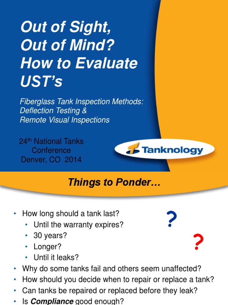 UST Fiberglass Tank Inspection Methods | PDF | Fiberglass | Risk
