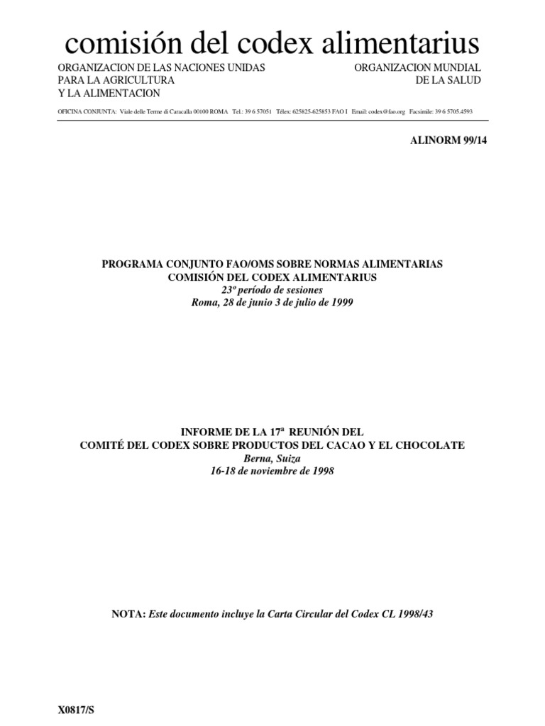 Codex de Cacao y Choco | PDF | Sólidos de cacao | Chocolate