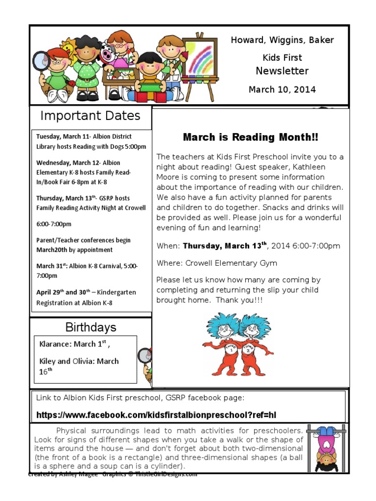 GSRP Newsletter March 10 | PDF | Schools | Developmental Psychology