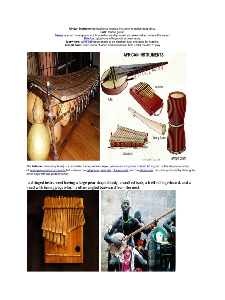 Instruments Used In Africa