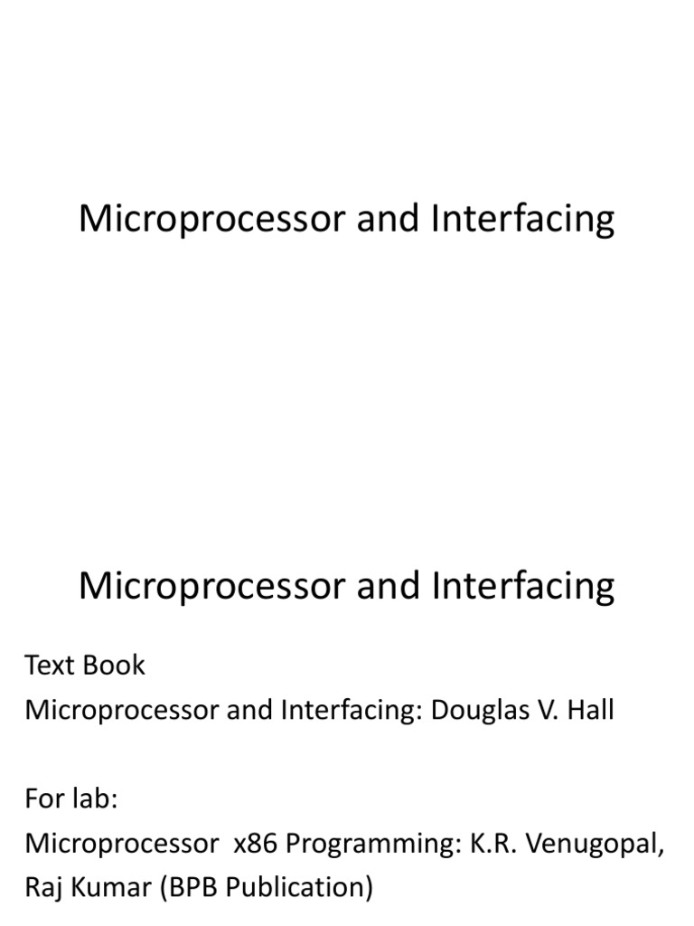 Microprocessor Fundamentals | PDF | Central Processing Unit | Input/Output