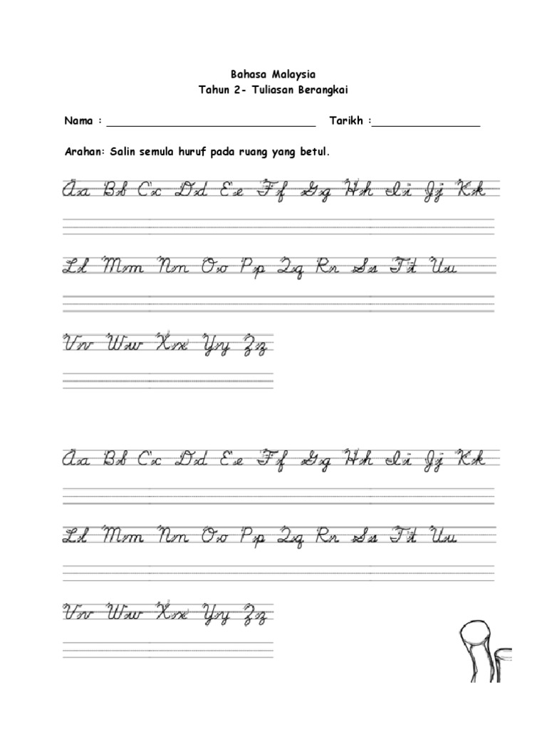 Tulisan Berangkai Tahun 2 | PDF