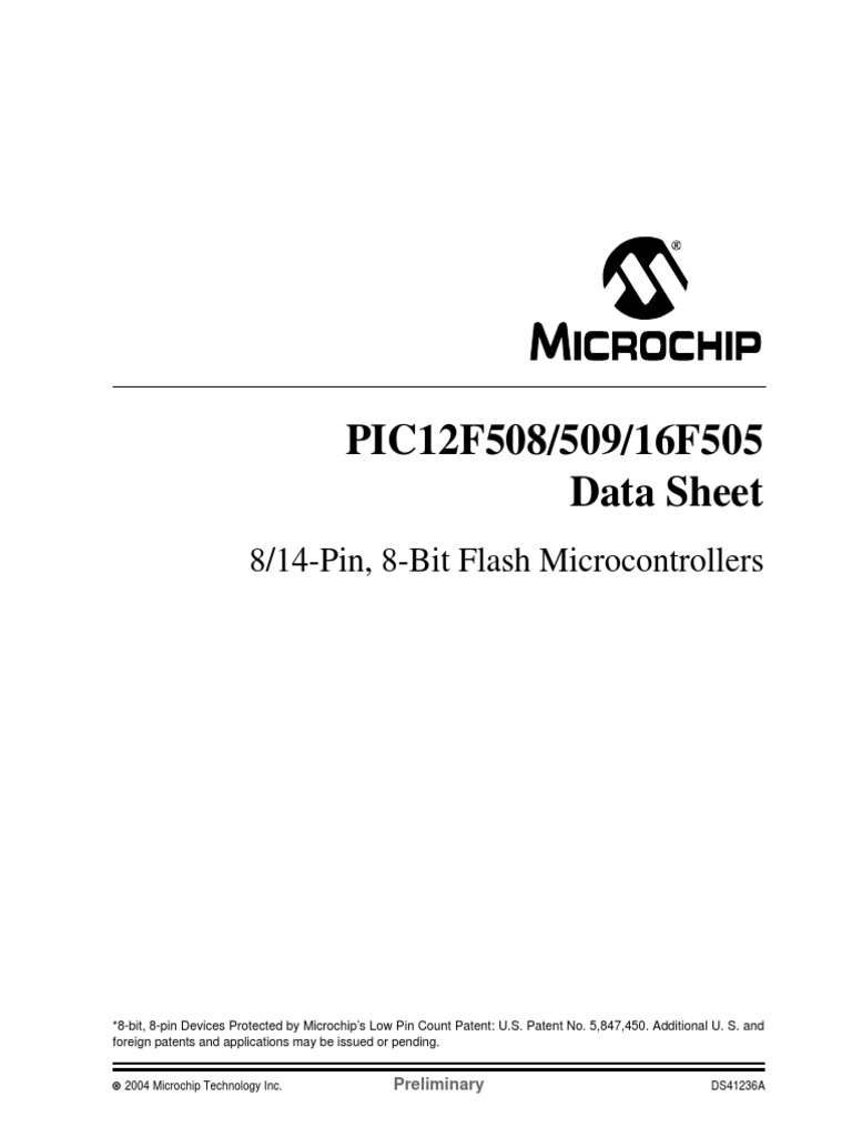 PIC12F508/509/16F505 Data Sheet: 8/14-Pin, 8-Bit Flash Microcontrollers | PDF | Instruction Set ...