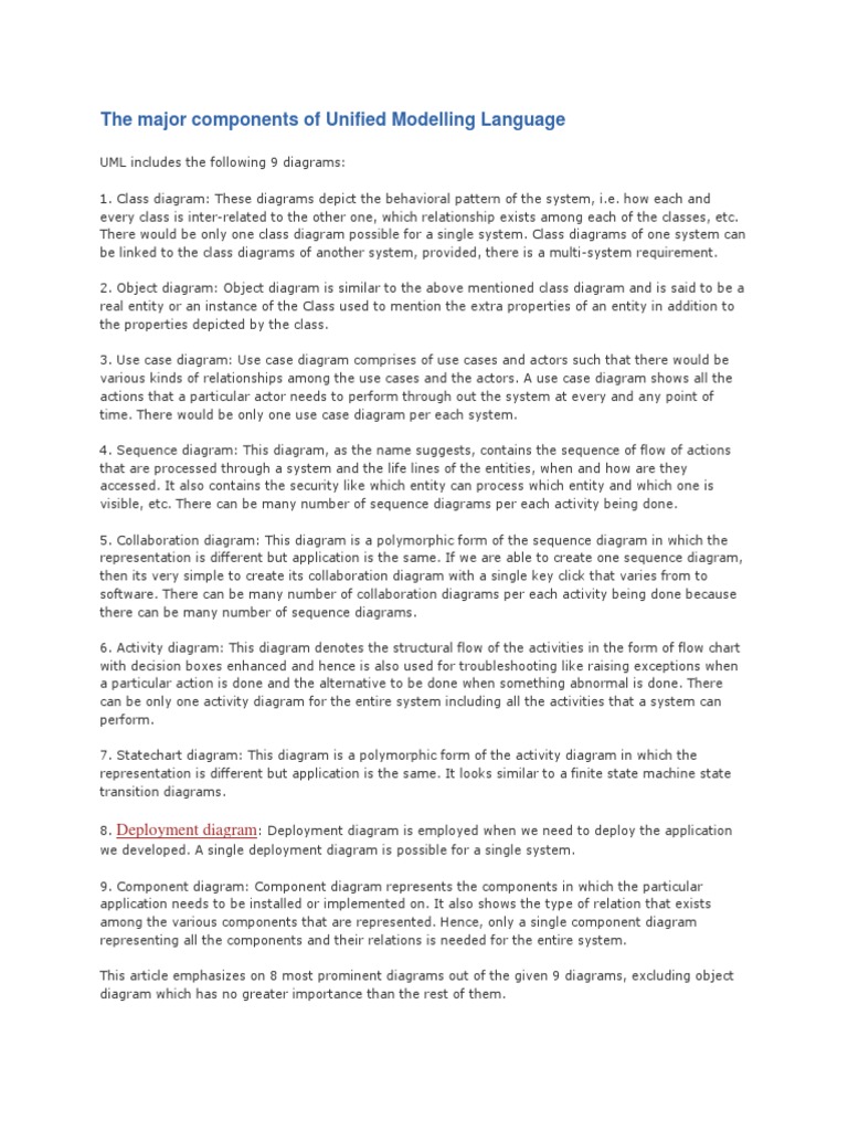 The Major Components of Unified Modelling Language: Deployment Diagram ...
