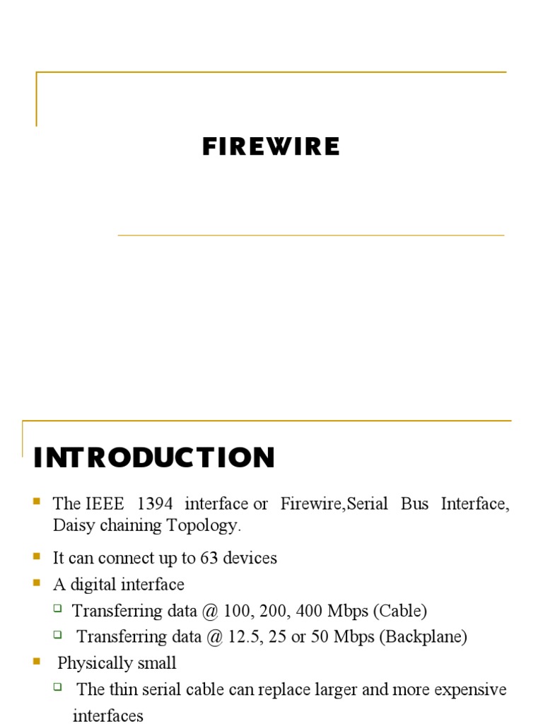 Firewire | PDF | Electrical Connector | Data Transmission