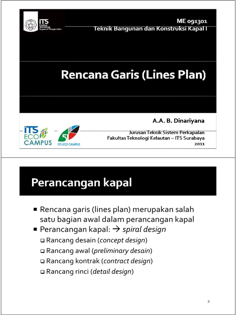 Tugas Rencana Garis (Lines Plan) | PDF