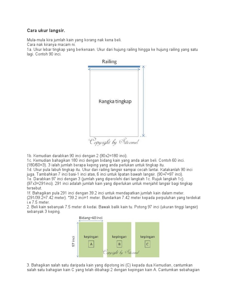 Cara Ukur Langsir | PDF