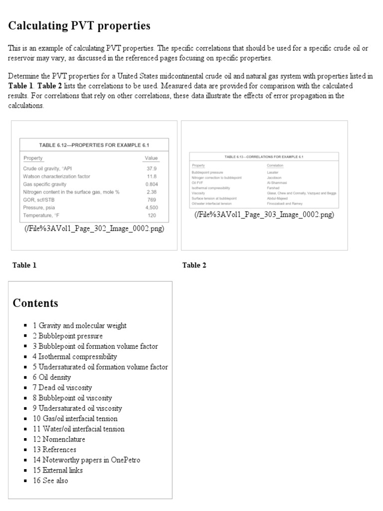 Calculating PVT Properties | PDF | Petroleum | Gases
