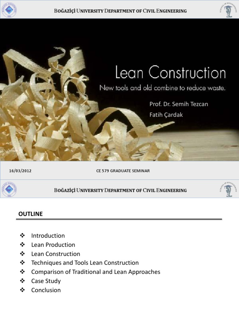Lean Construction | PDF | Lean Manufacturing | Operations Management