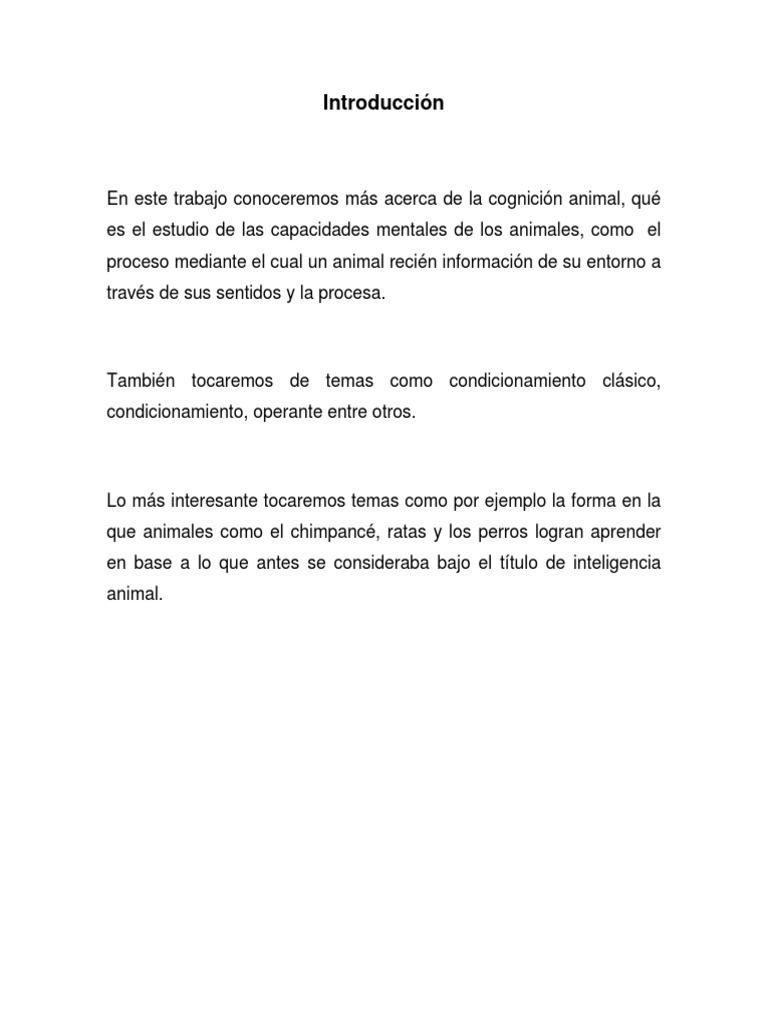 Cognición Animal | PDF | Etología | Aprendizaje