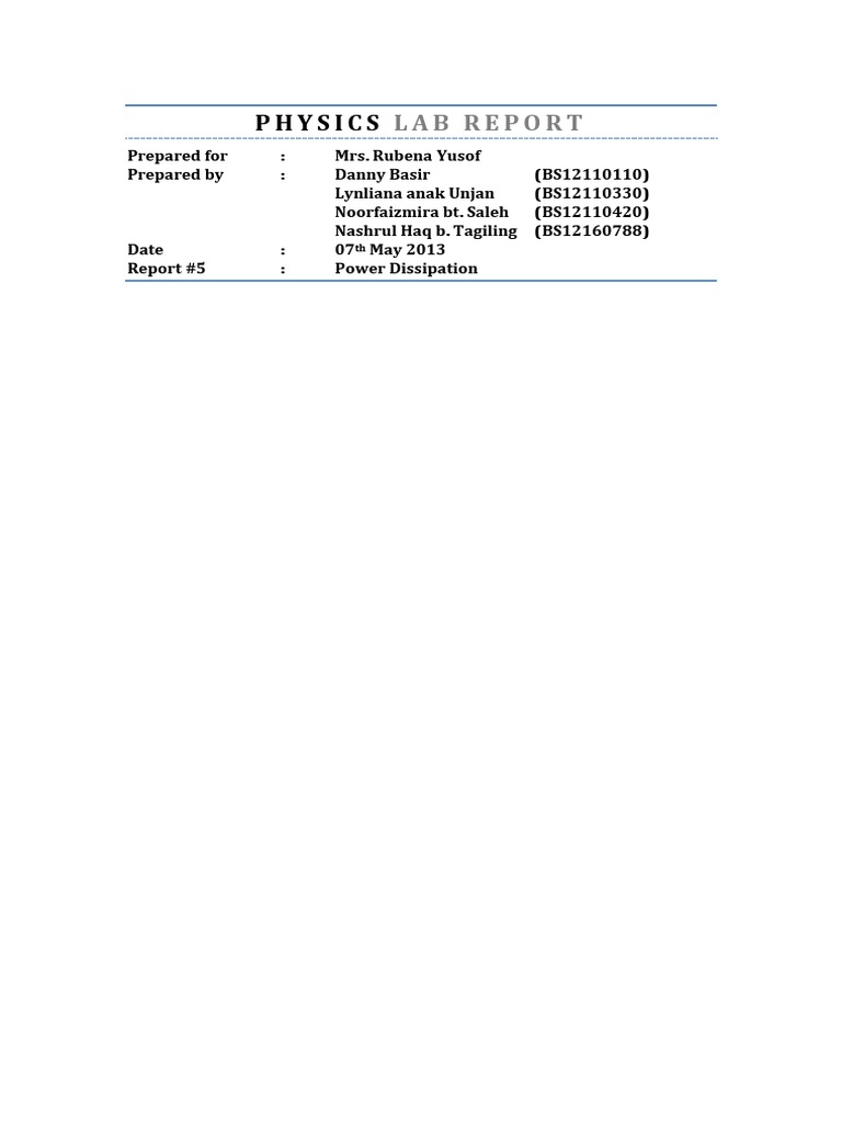 Physics Lab Report | PDF | Kilowatt Hour | Electric Current