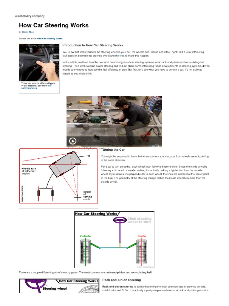 How Steering Wheel Work | PDF
