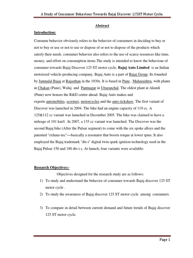 MBA Dissertation On Consumer Behavior | PDF | Consumer Behaviour ...