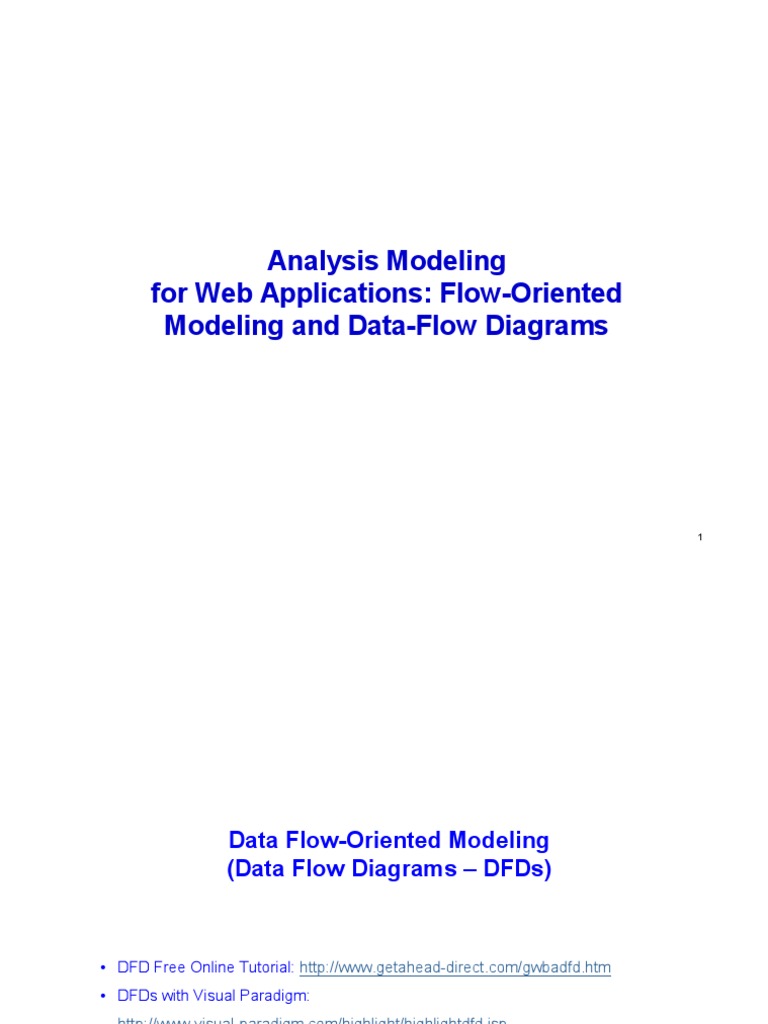 Analysis Modeling For Web Applications: Flow-Oriented Modeling and Data ...