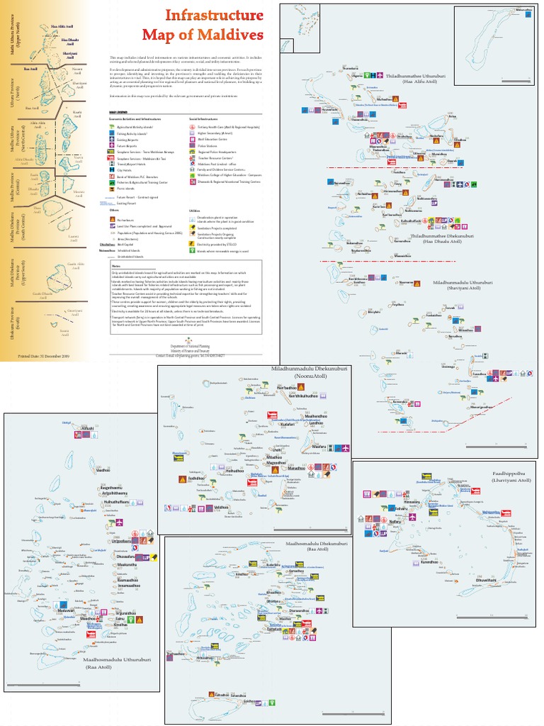 Infrastructure Map of The Maldives | PDF | Coastal And Oceanic ...