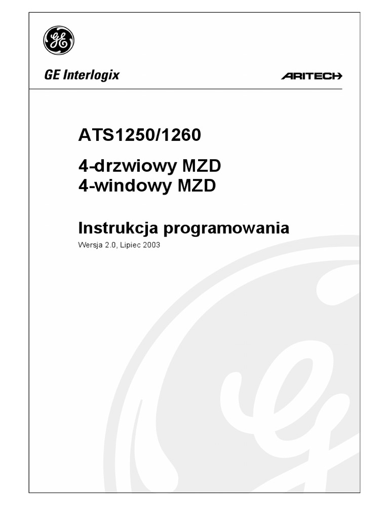 ATS1250 Instrukcja Programowania PL | PDF