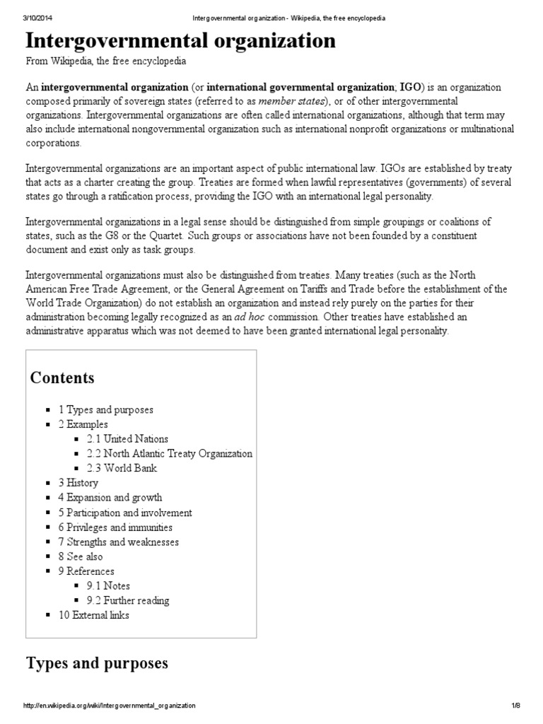 Intergovernmental Organization | PDF | Government | Justice