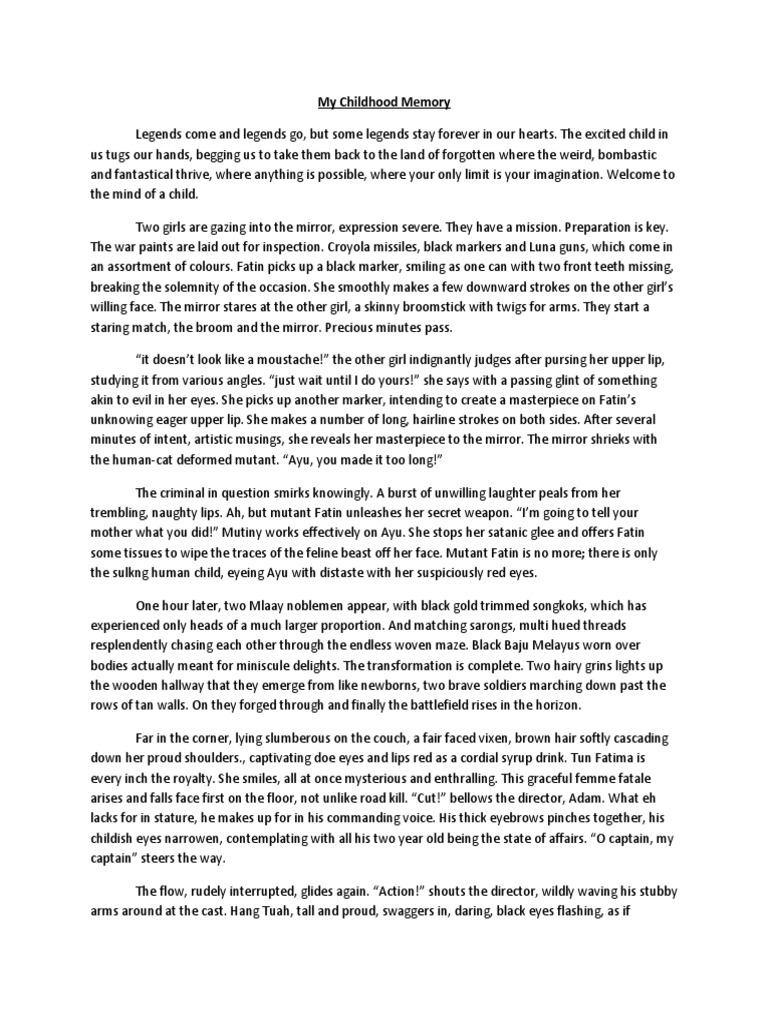 My Childhood Memory | PDF