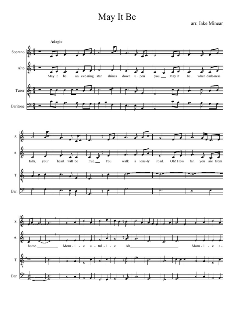 May It Be SATB | PDF