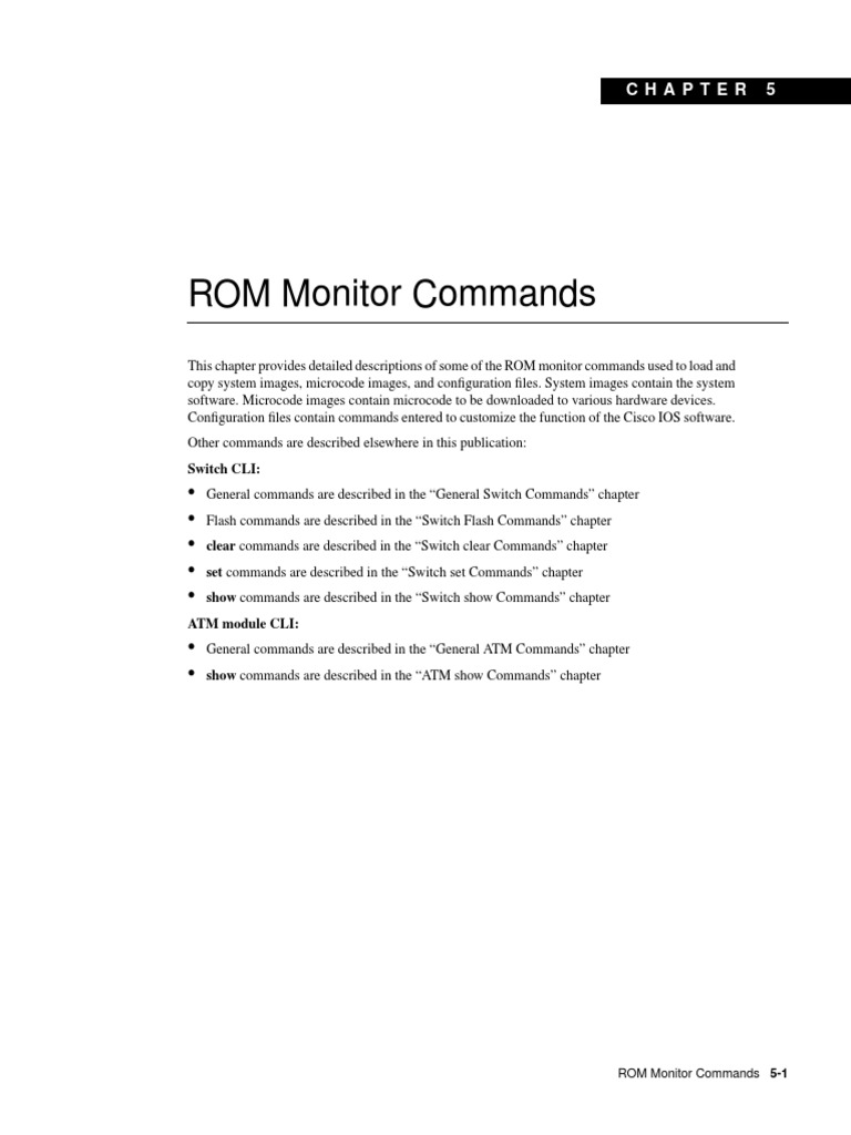 Rommon Commands | PDF | Command Line Interface | Booting Rommon Commands | PDF | Command Line Interface | Booting