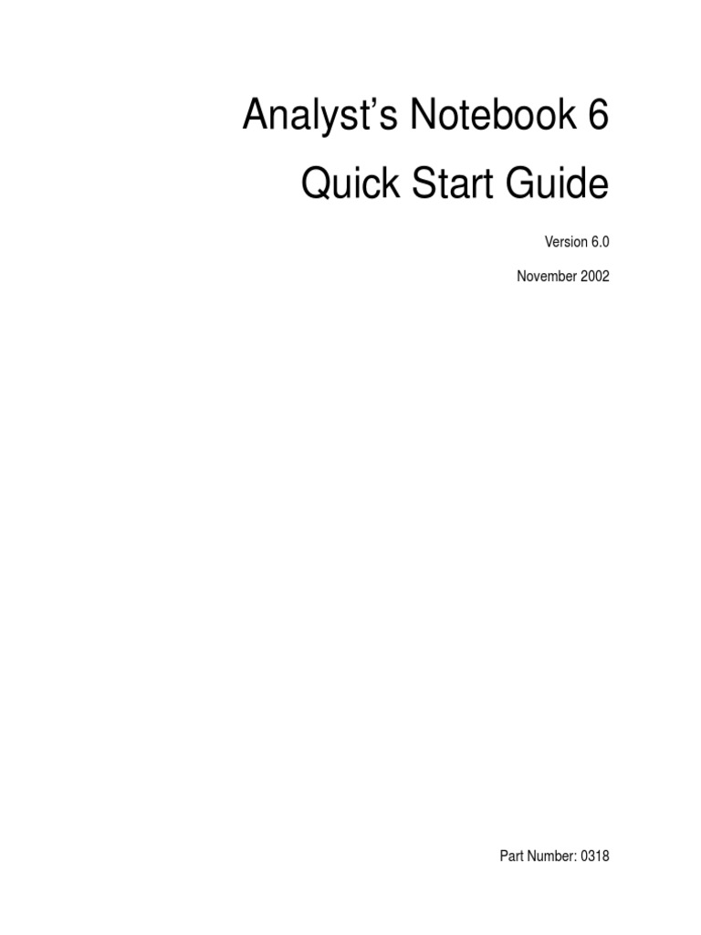 Analyst Notebook 6 Quick Start Guide | PDF | Button (Computing) | Menu ...