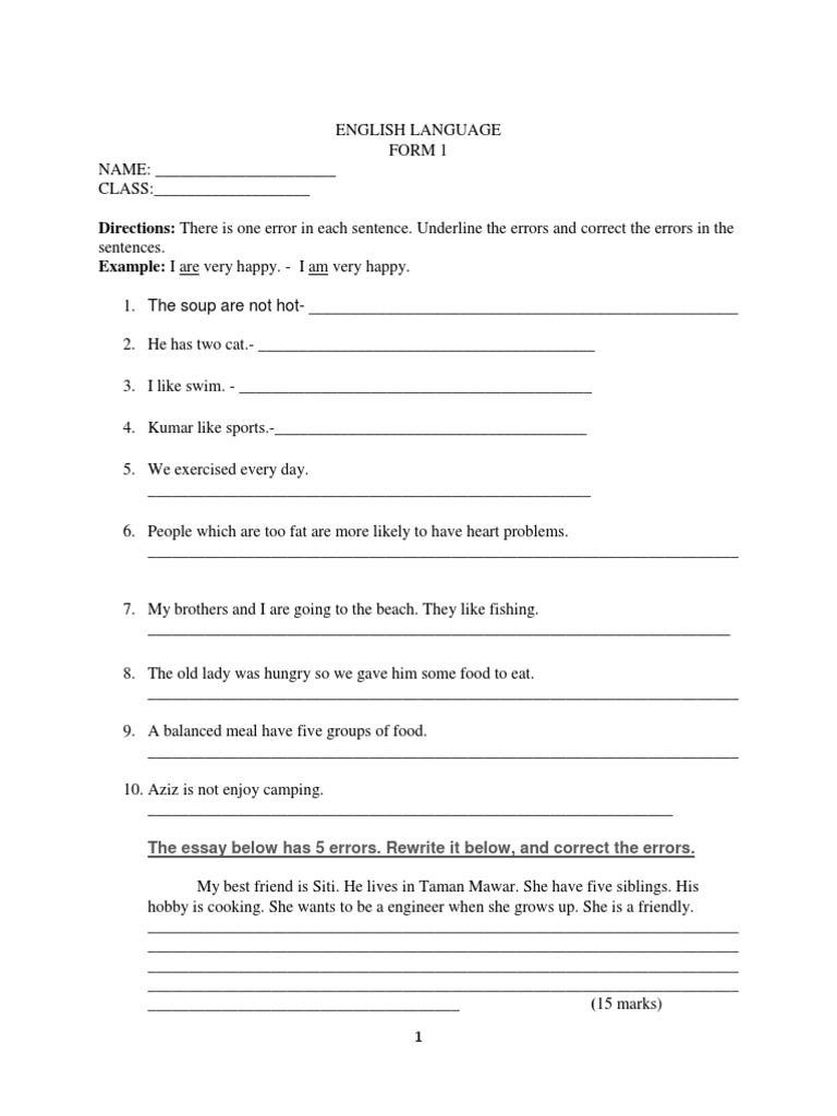 The Essay Below Has 5 Errors. Rewrite It Below, and Correct The Errors ...