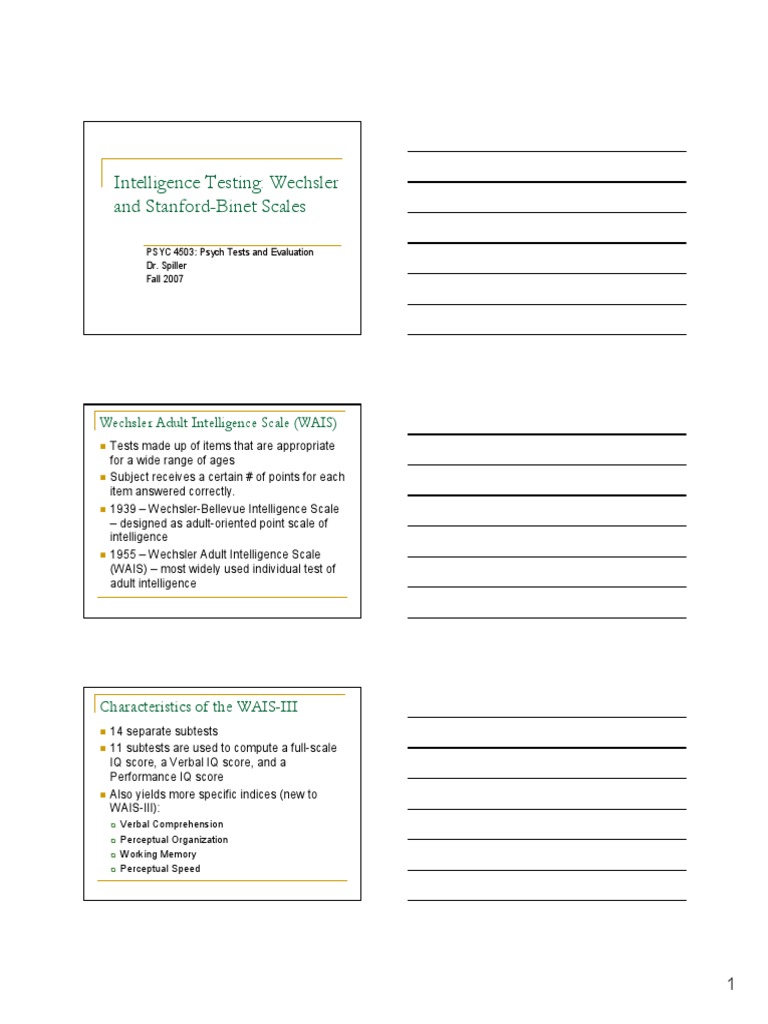 Intelligence Test | PDF