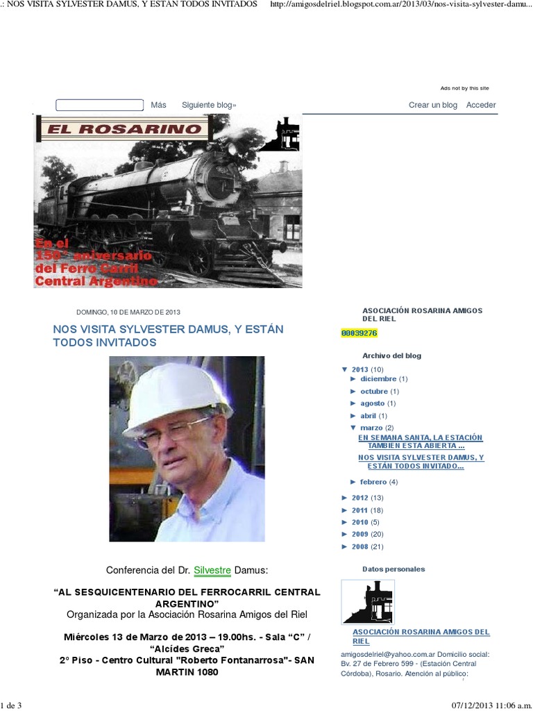 Conferencia del Dr. Damus sobre Ferrocarriles | PDF | Transporte ...