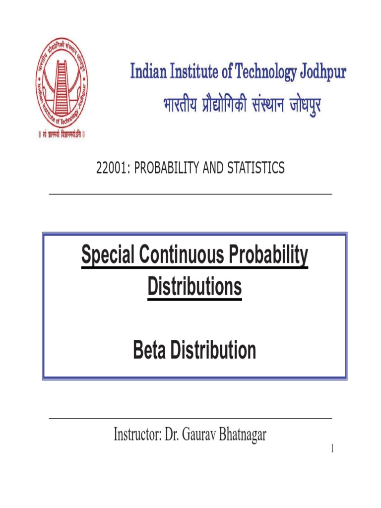 Beta Distribution | PDF | Probability Density Function | Function ...