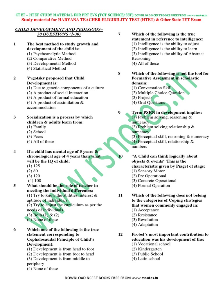 Child Development and Pedagogy | PDF | Child Development | Relationships