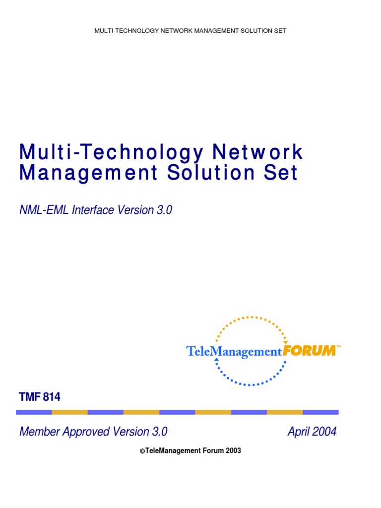 TMF814InterfaceVersion3 0 | PDF | Interface (Computing) | Specification (Technical Standard)