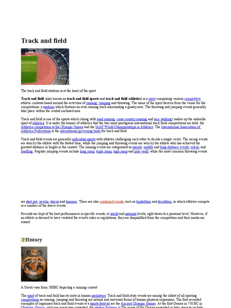 Track and Field Measurements | PDF