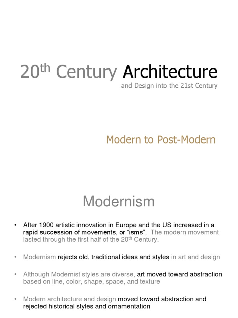 20th Century Architectural Movements | PDF | Art Nouveau | Art Media