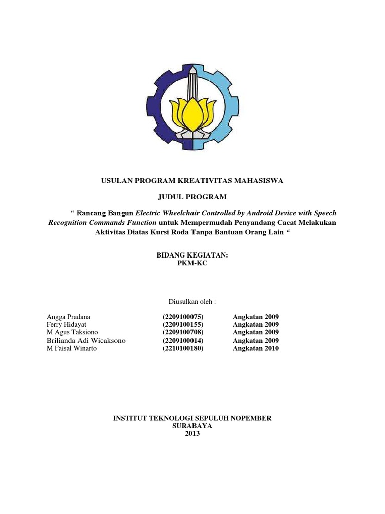 Contoh PKM-KC Lolos Pimnas 26 | PDF | Teknologi & Rekayasa