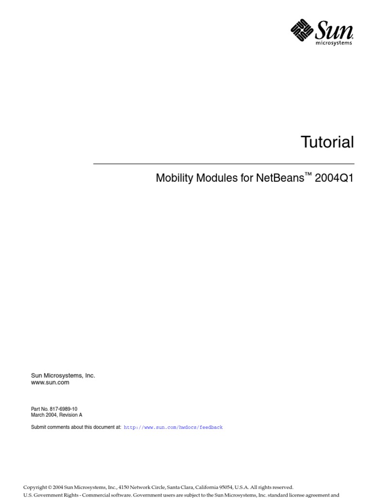 NetBeans J2ME Tutorial | PDF | Net Beans | Applications & Software