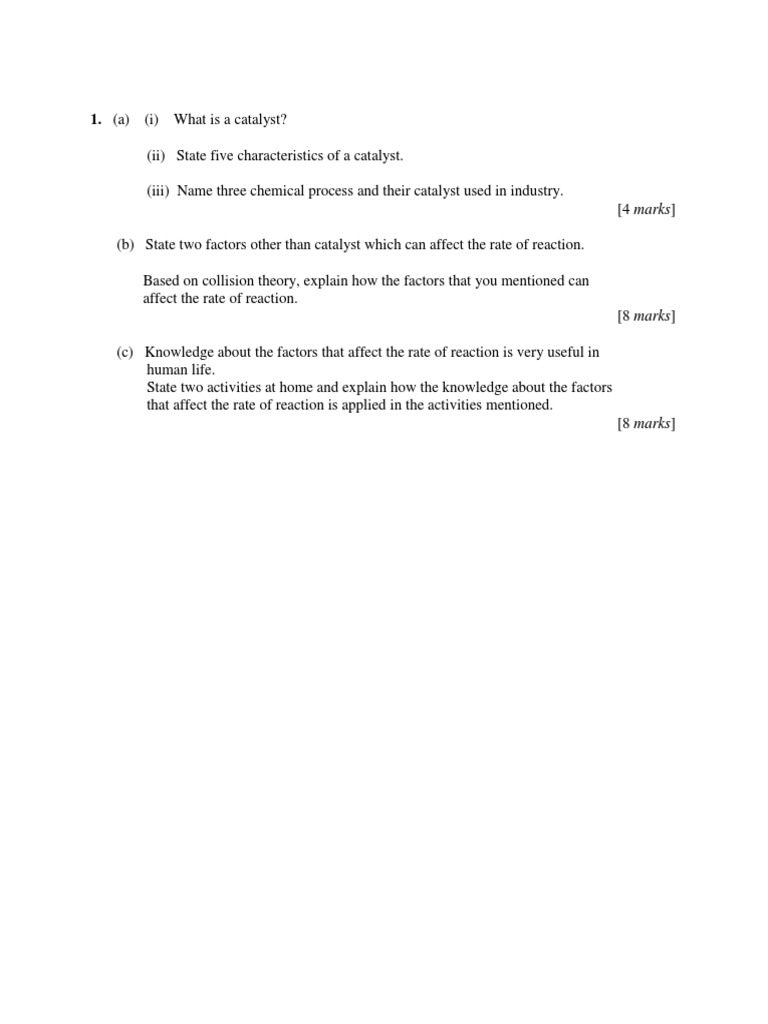 Understanding Catalysts and Reaction Rates | PDF