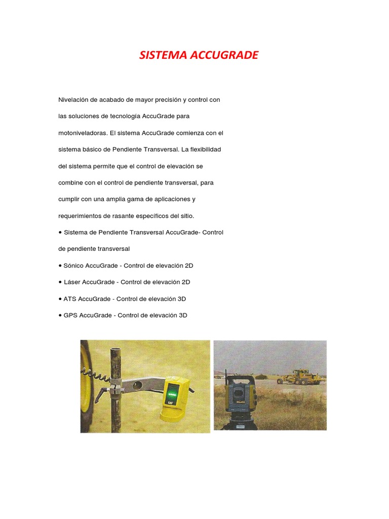 Sistema Accugrade | PDF | Neumático | Precipitación