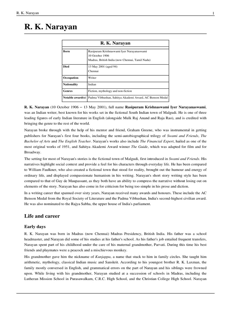 R. K. Narayan | PDF