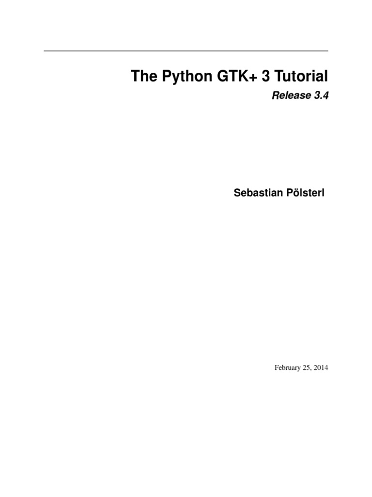 Python GTK 3 Tutorial PDF | PDF | String (Computer Science) | Hyperlink